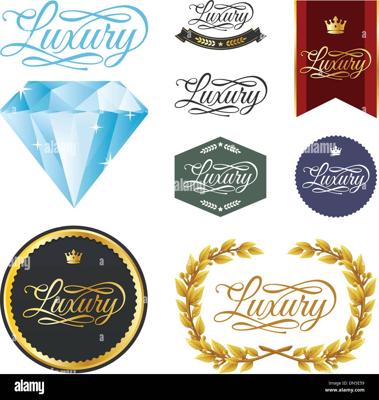 Elegant Luxury Calligraphy and Vector Labels Stock Vector Image & Art ...