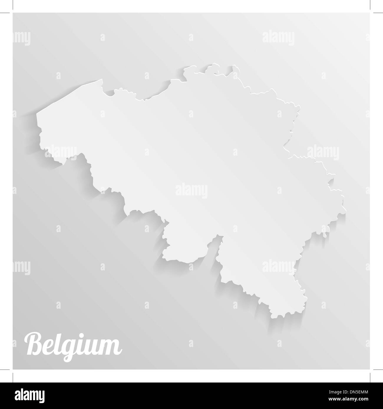 Belgium outline map Black and White Stock Photos & Images - Alamy