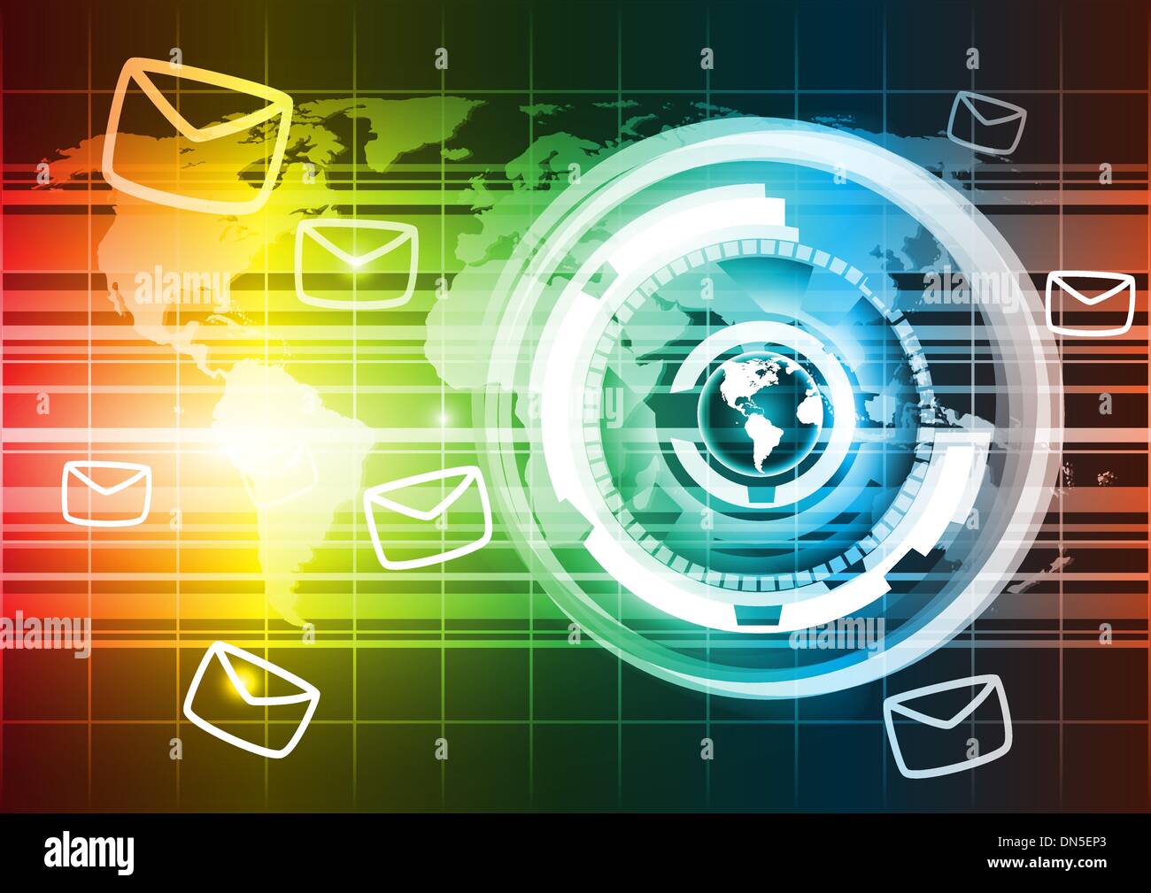 Globe vector and technology background Stock Vector Image & Art - Alamy