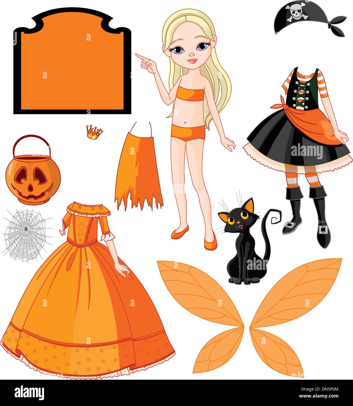 Halloween pumpkin costume Stock Vector Images - Alamy