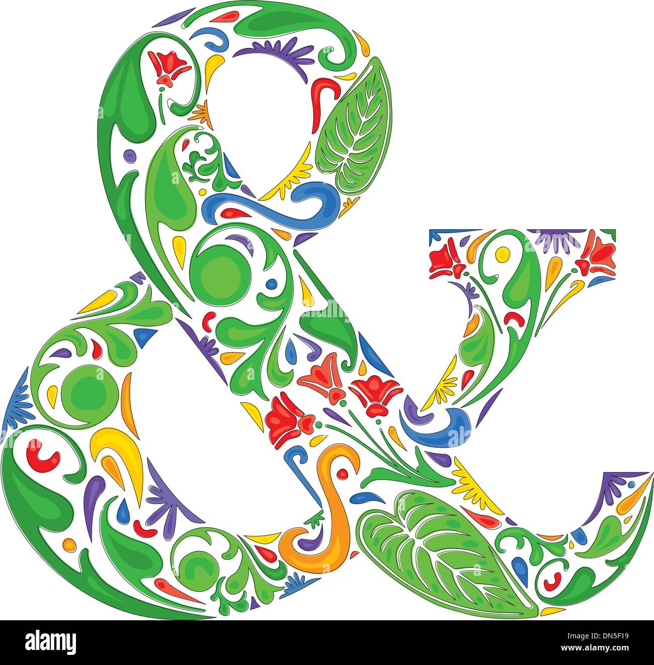Ampersand vector vectors hi-res stock photography and images - Alamy