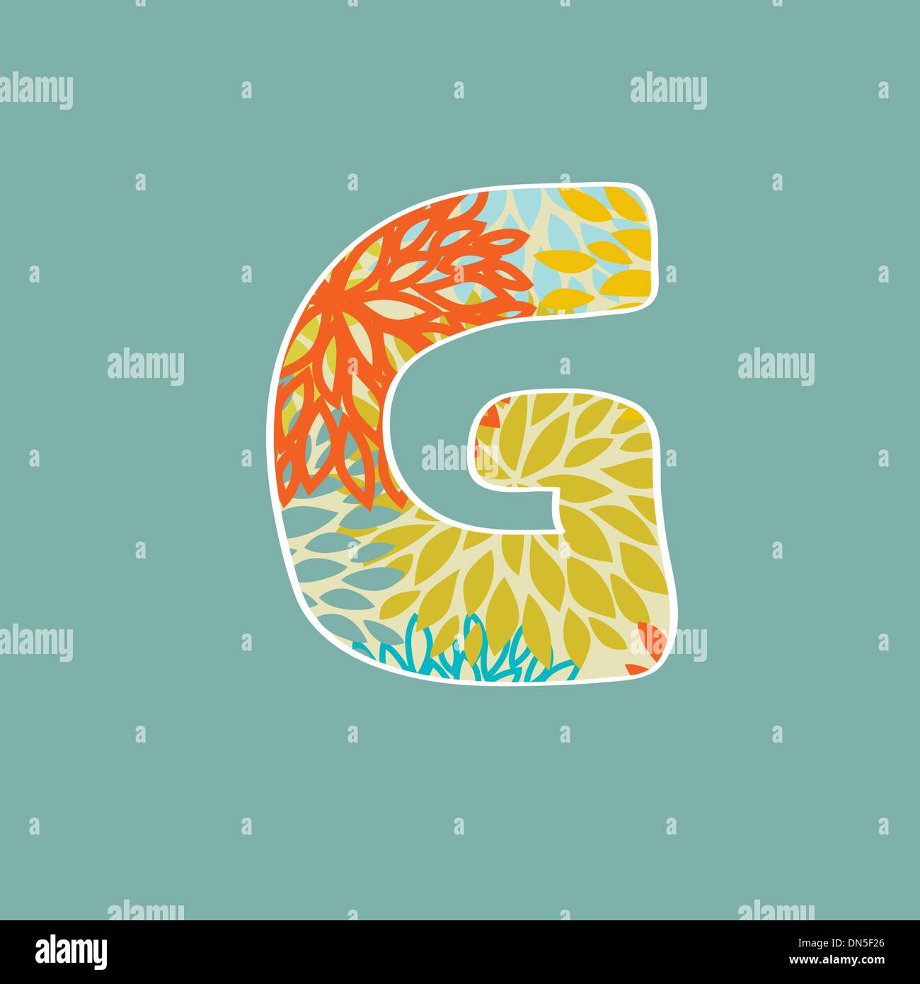 Vector illustration of abstract icons based on the letter G Stock ...
