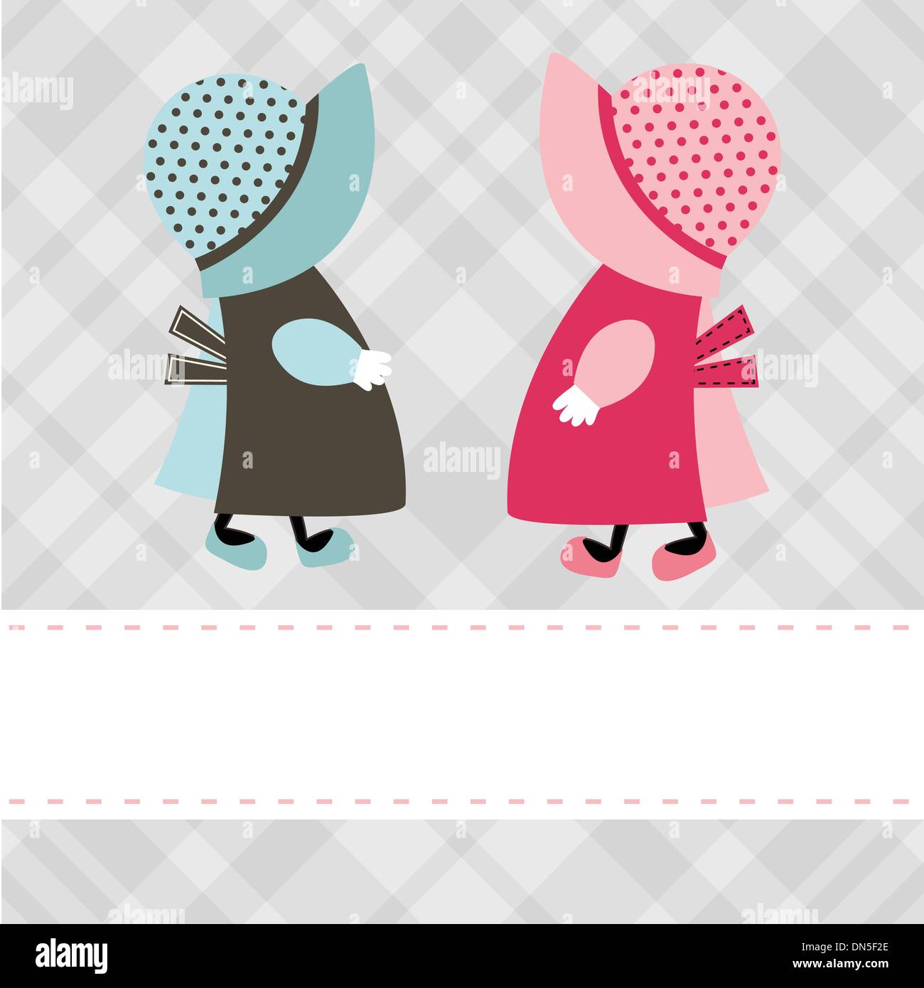 Happy little girls Stock Vector Image & Art - Alamy