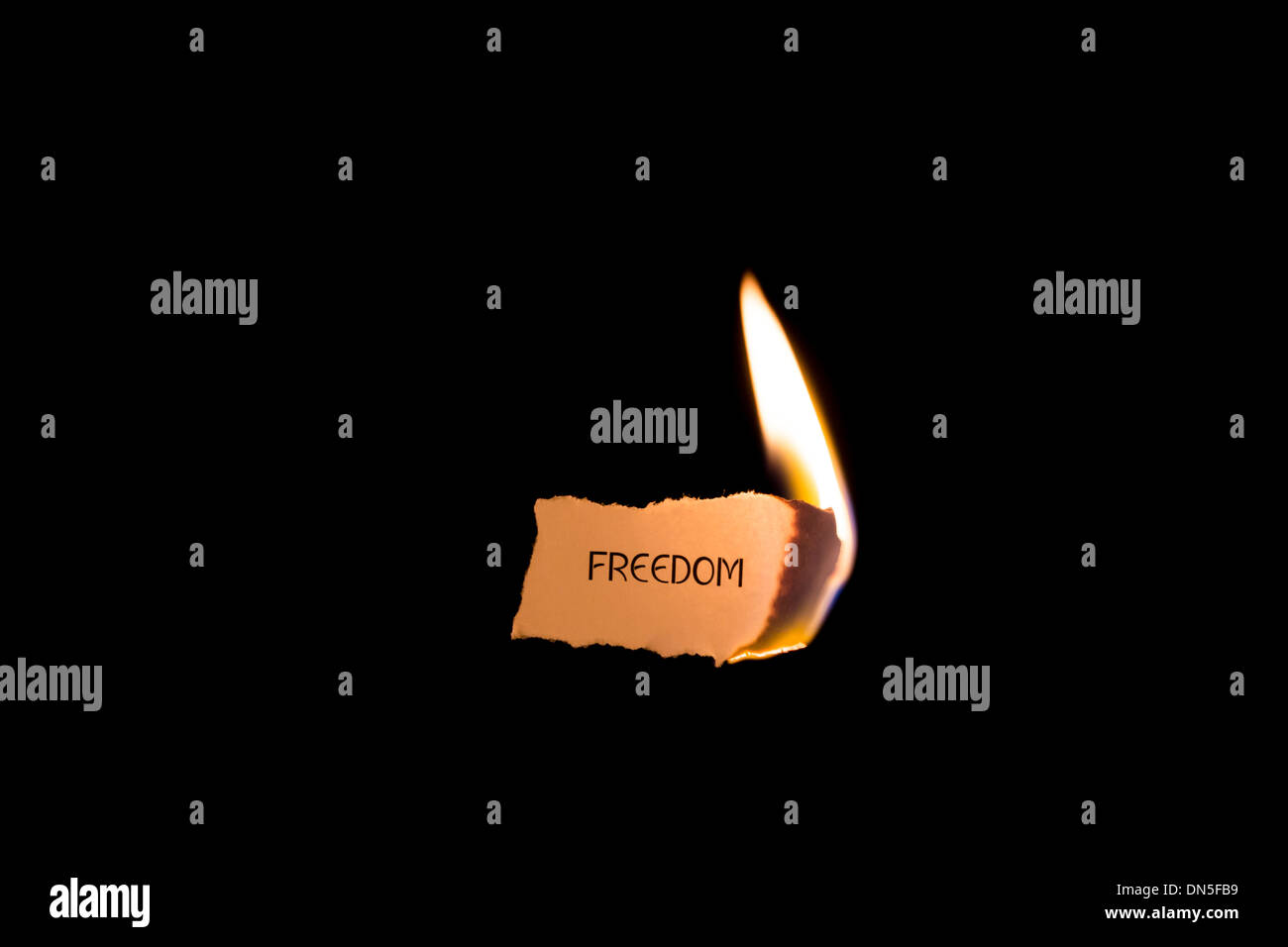 Freedom going up in flames Stock Photo - Alamy