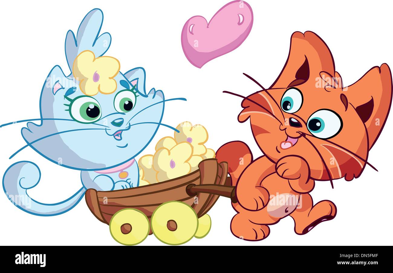 Cartoon cat characters in Stock Vector Images - Alamy