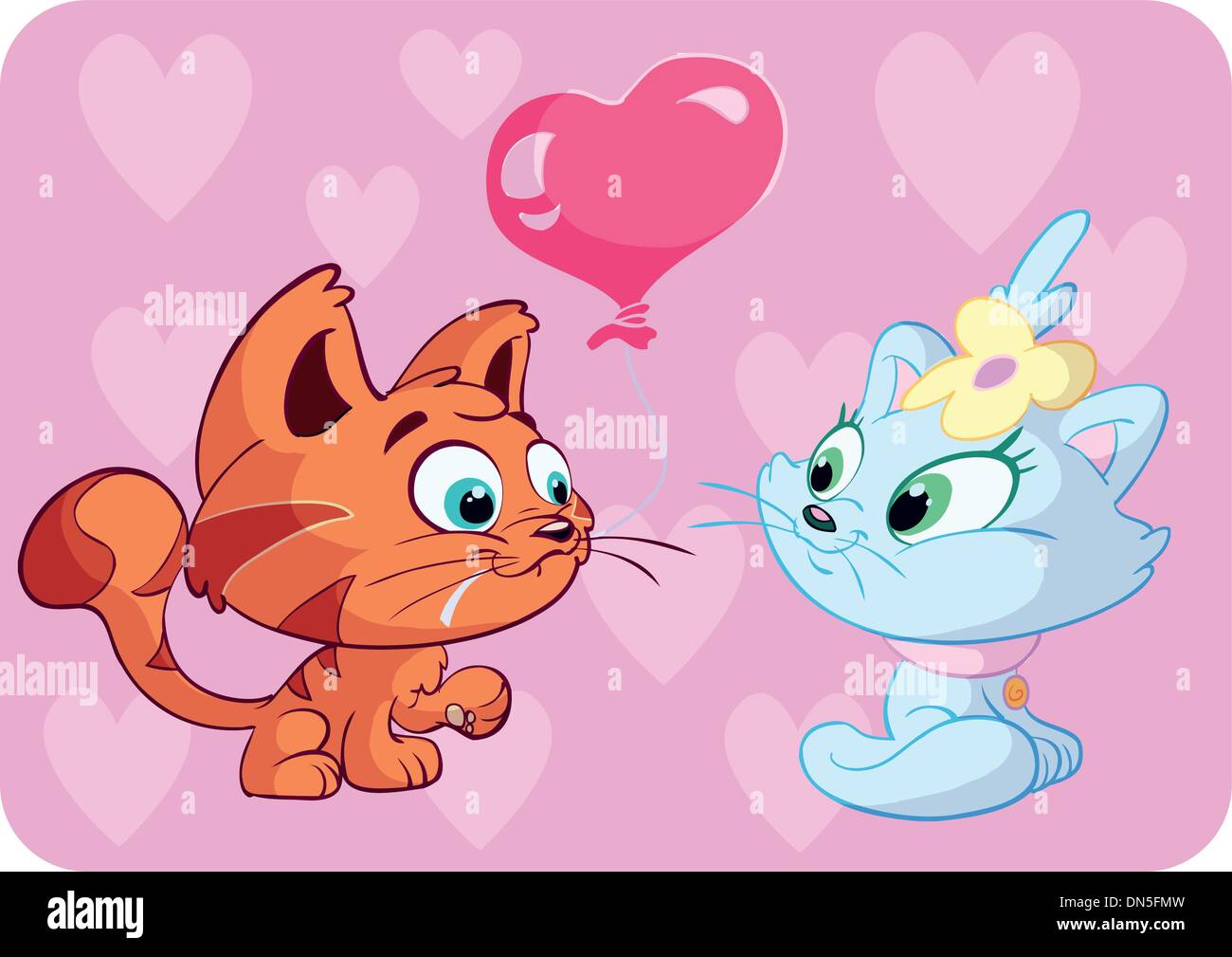 White red cute cat Stock Vector Images - Alamy