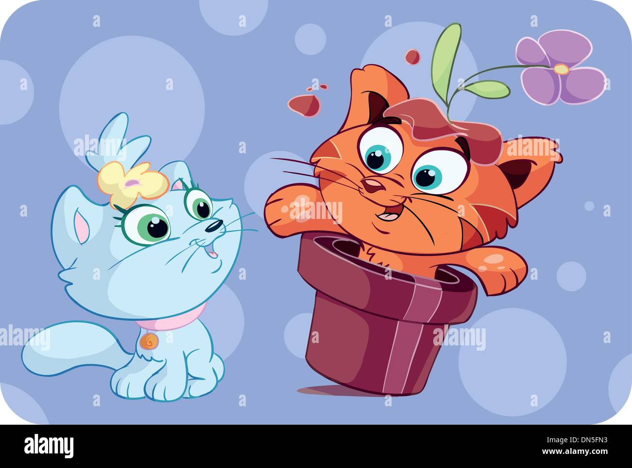White red cute cat Stock Vector Images - Alamy