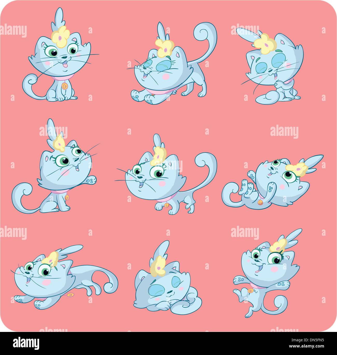 Kitty sleep Stock Vector Images - Alamy