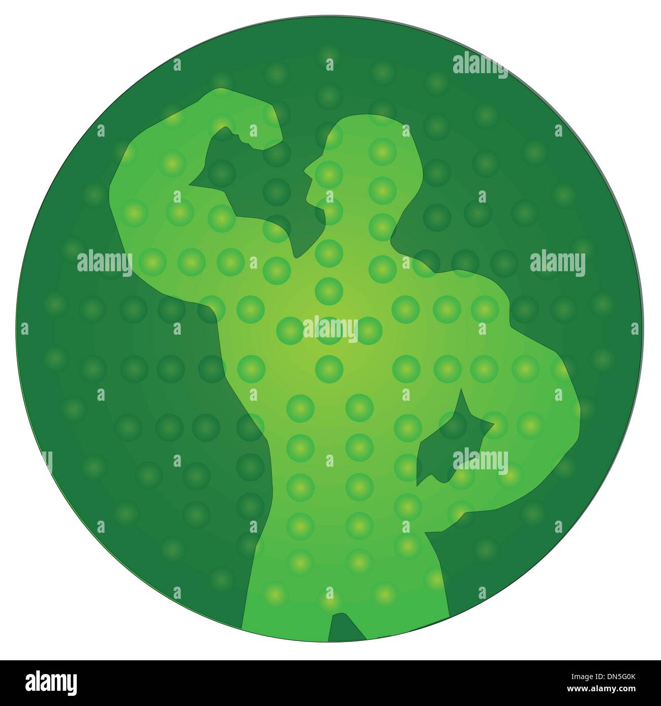 Strong Green Man Sign Stock Vector Image & Art - Alamy