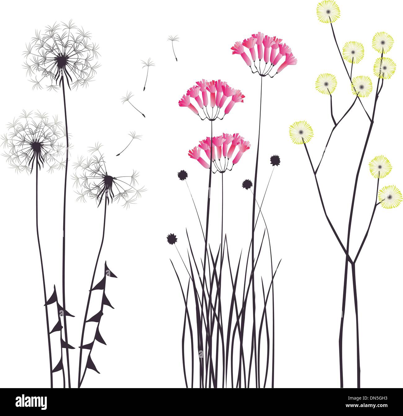 Blooming floral Stock Vector Images - Alamy