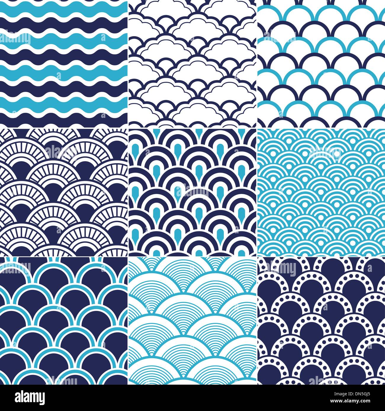 seamless ocean wave pattern Stock Vector Image & Art - Alamy
