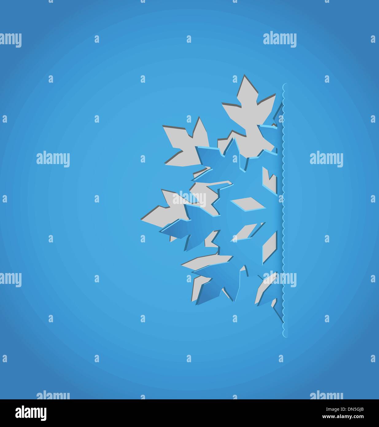 Cut out snowflake, blue paper Stock Vector Image & Art - Alamy