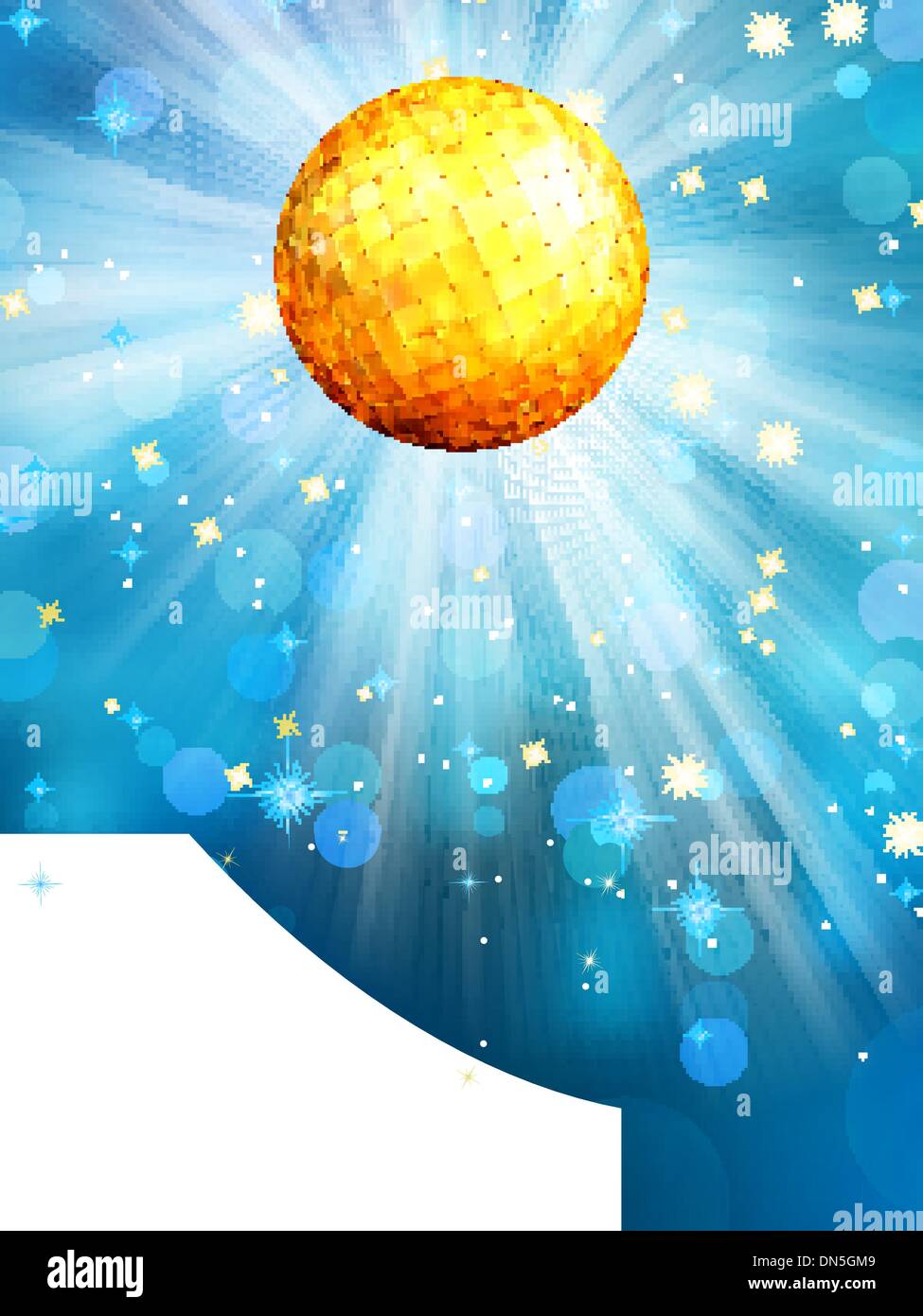 Blue background with disco ball. EPS 10 Stock Vector Image & Art - Alamy
