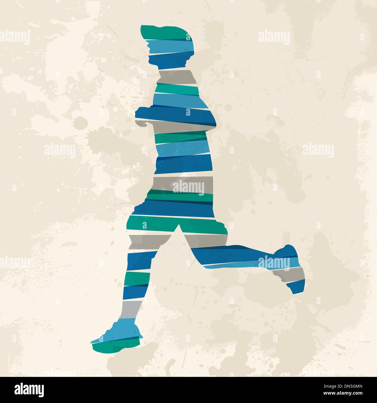 Man retro running not woman Stock Vector Images - Alamy