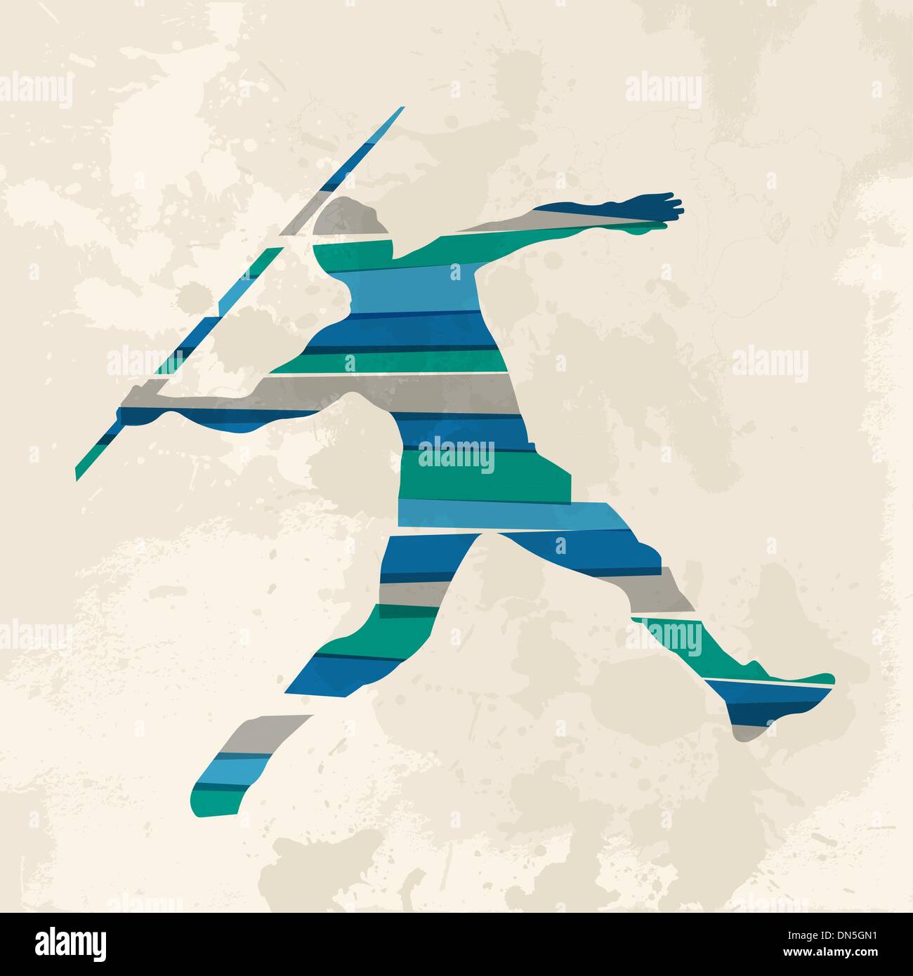 Javelin thrower and athlete Stock Vector Images - Alamy
