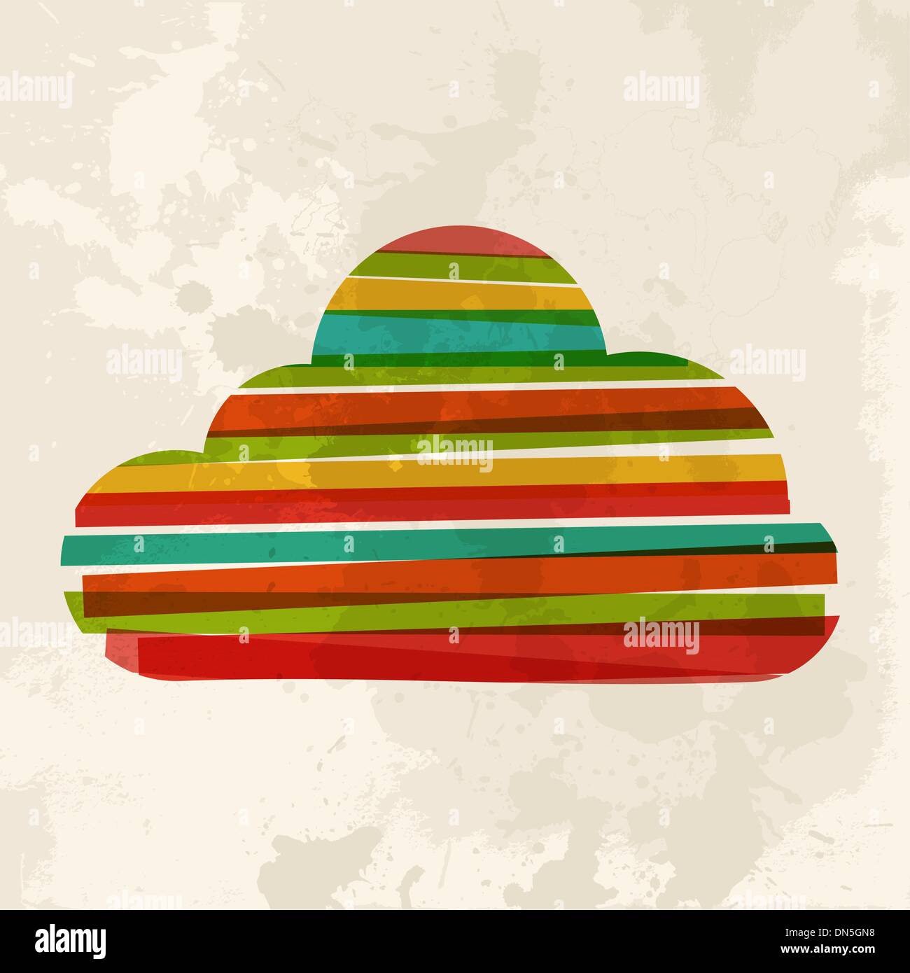 Vintage multicolor cloud Stock Vector Image & Art - Alamy