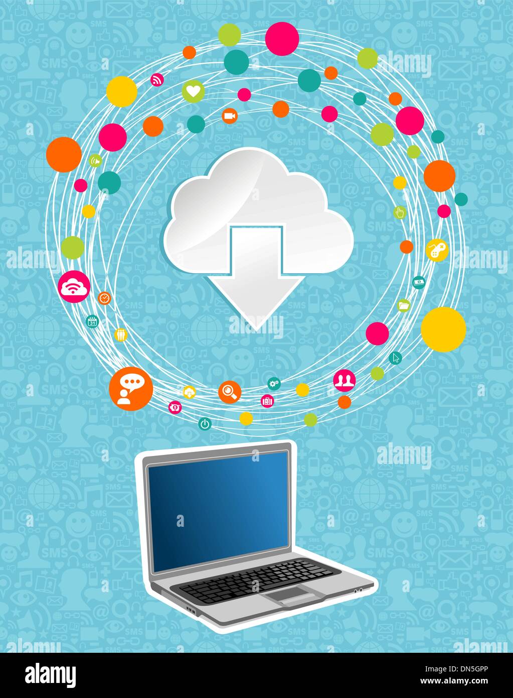 Cloud computing network concept Stock Vector Image & Art - Alamy