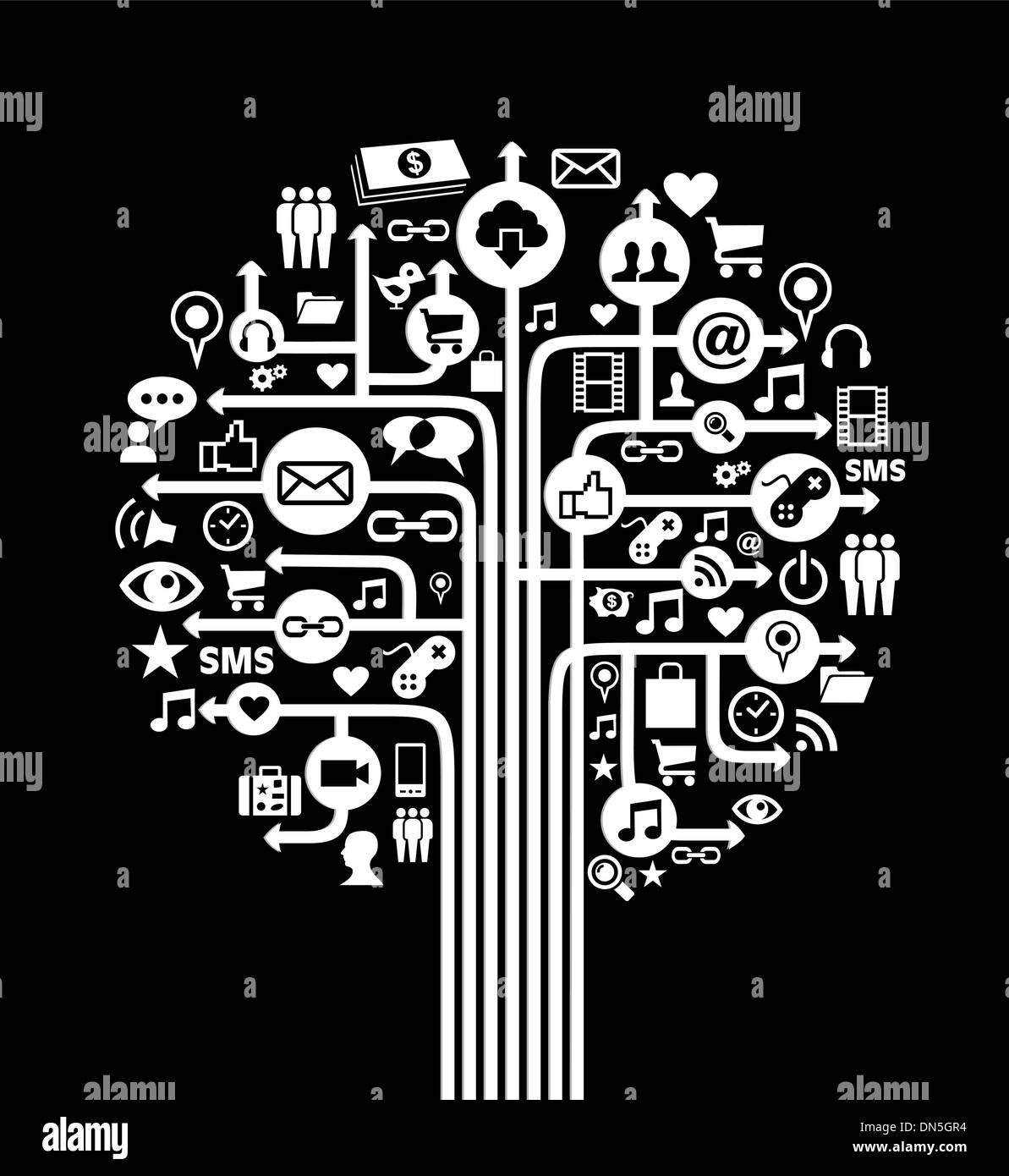 Social media concept tree Stock Vector Image & Art - Alamy