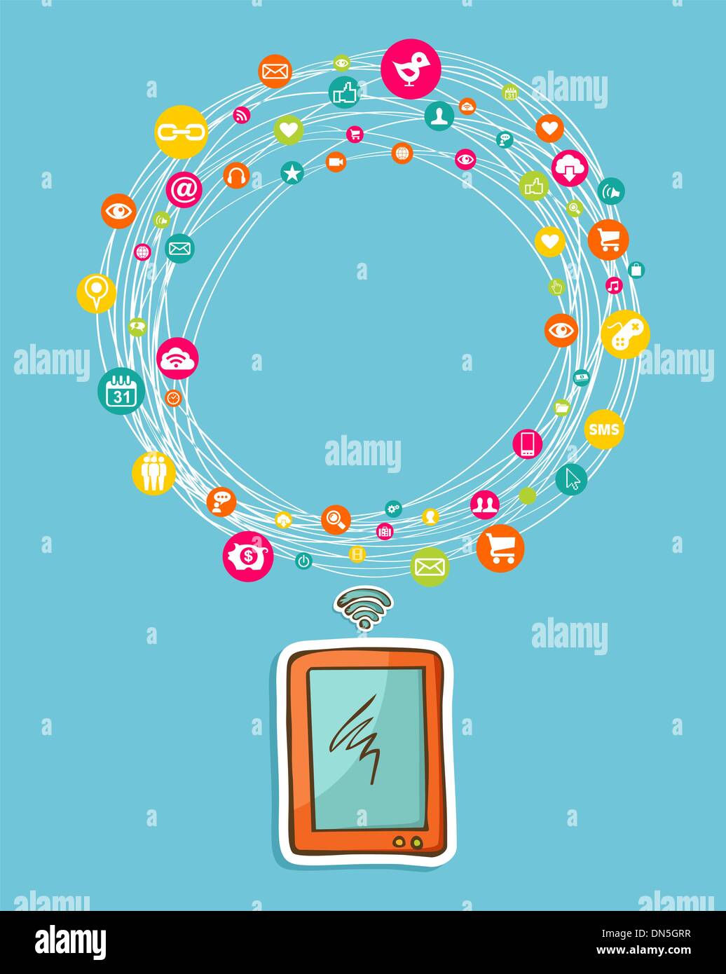 Network cloud computing smart Stock Vector Images - Alamy