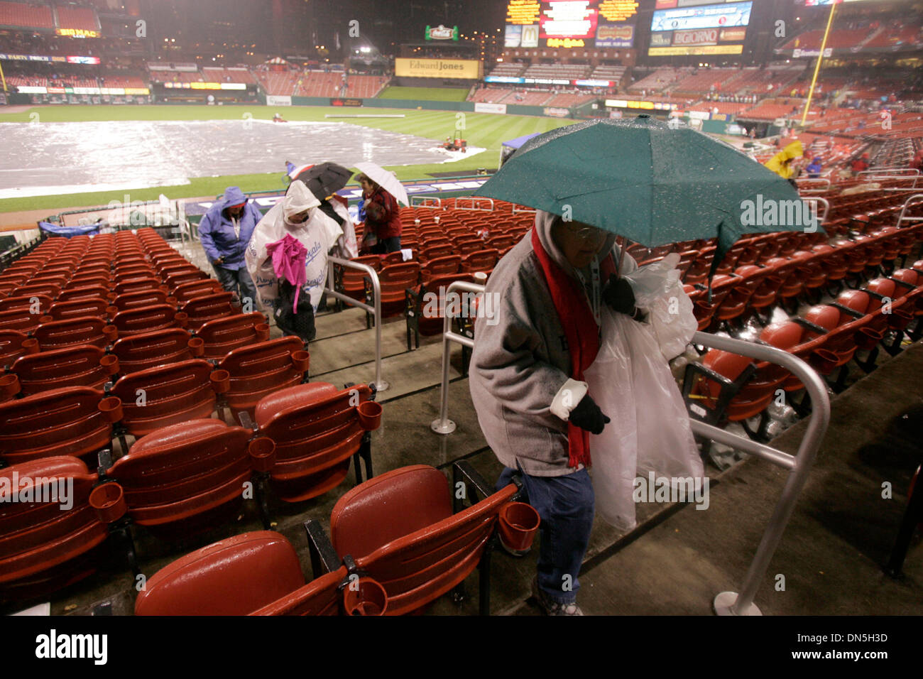 Oct 25, 2006; St. Louis, MO, USA; Fans walk out of Busch Stadium after ...