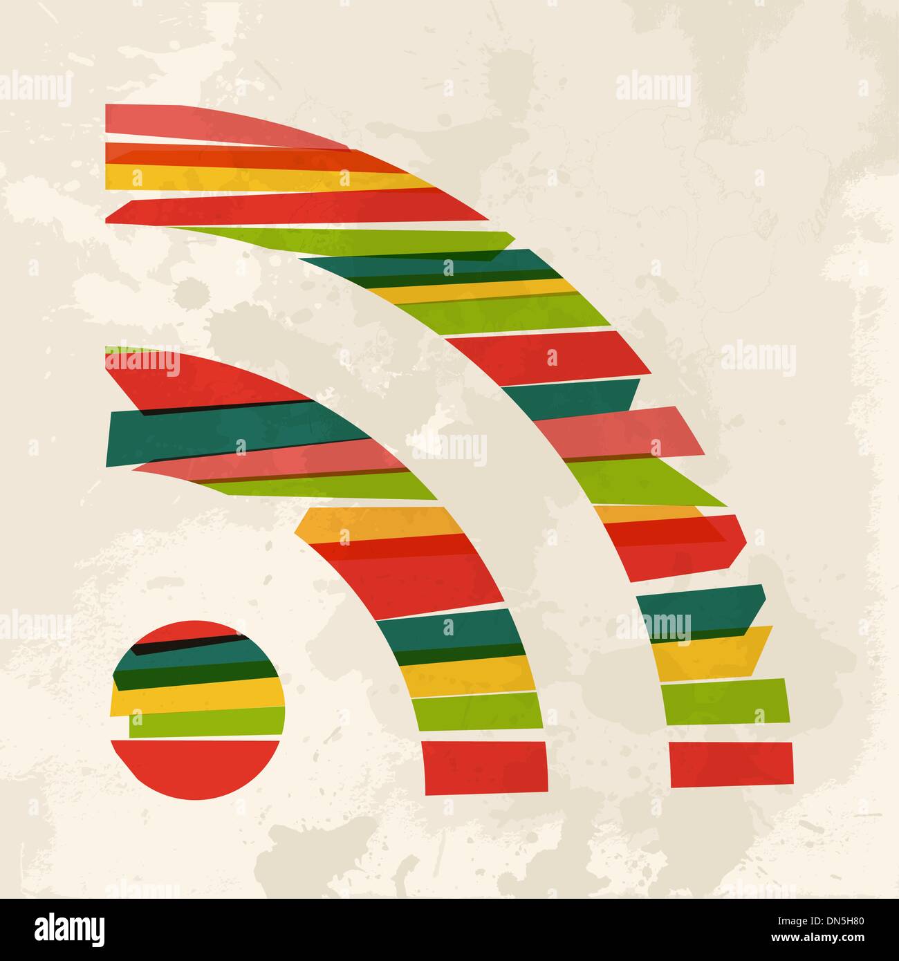 Vintage multicolor rss symbol Stock Vector Image & Art - Alamy