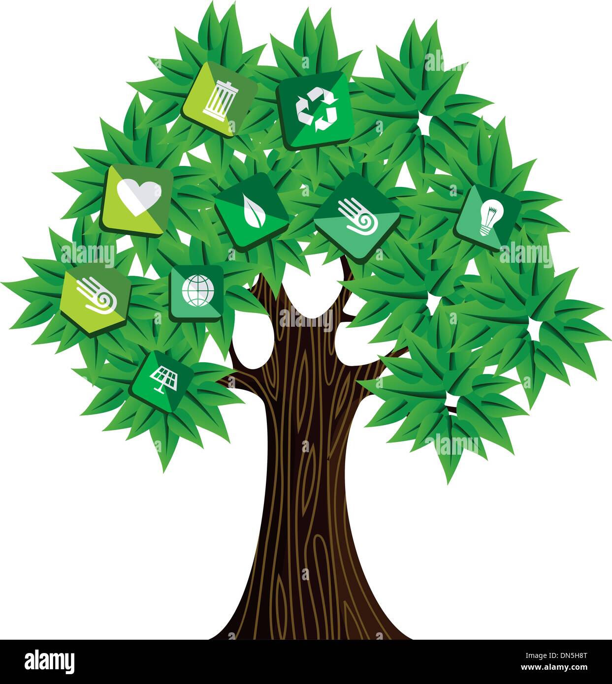 Renewable energy concept woman Stock Vector Images - Alamy