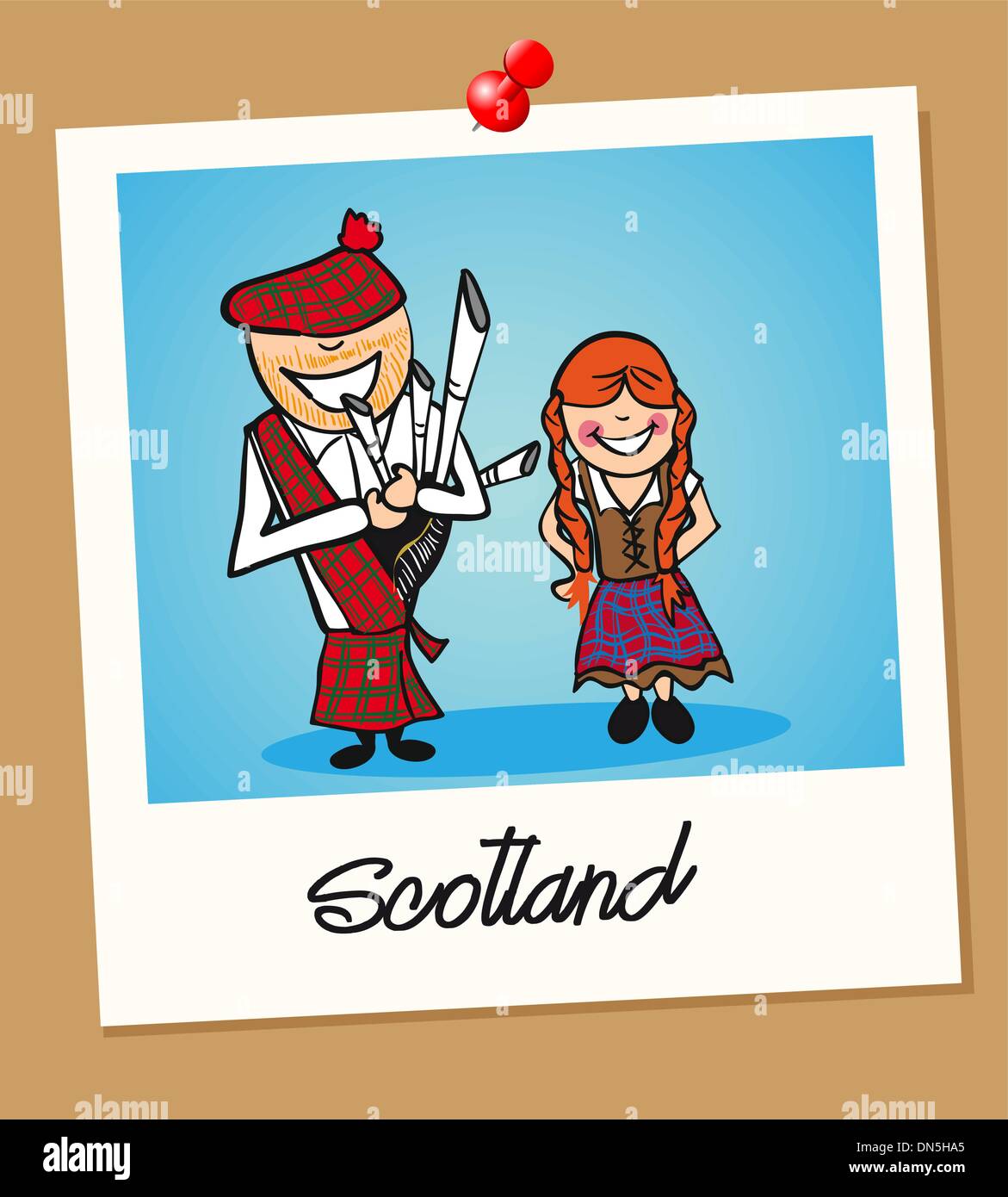 Scottish national dress Stock Vector Images - Alamy