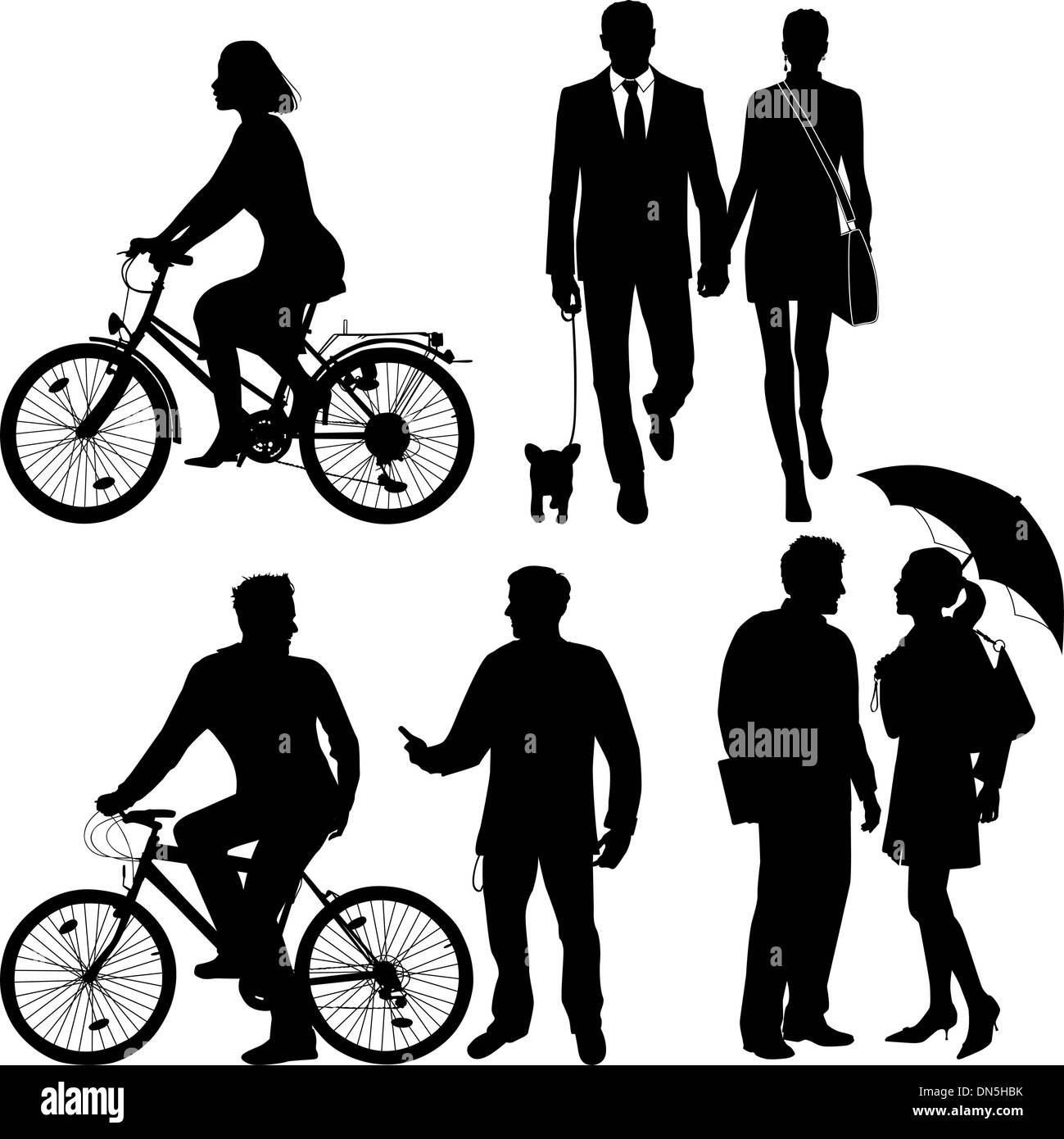 People on street Stock Vector Images - Alamy