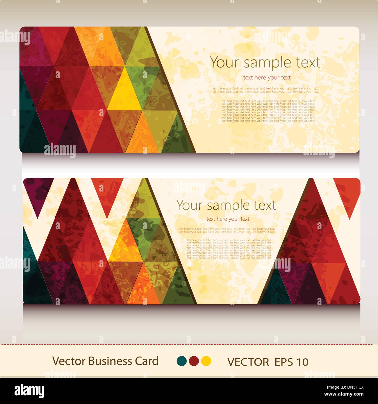 Set of abstract geometric business card Stock Vector Image & Art - Alamy