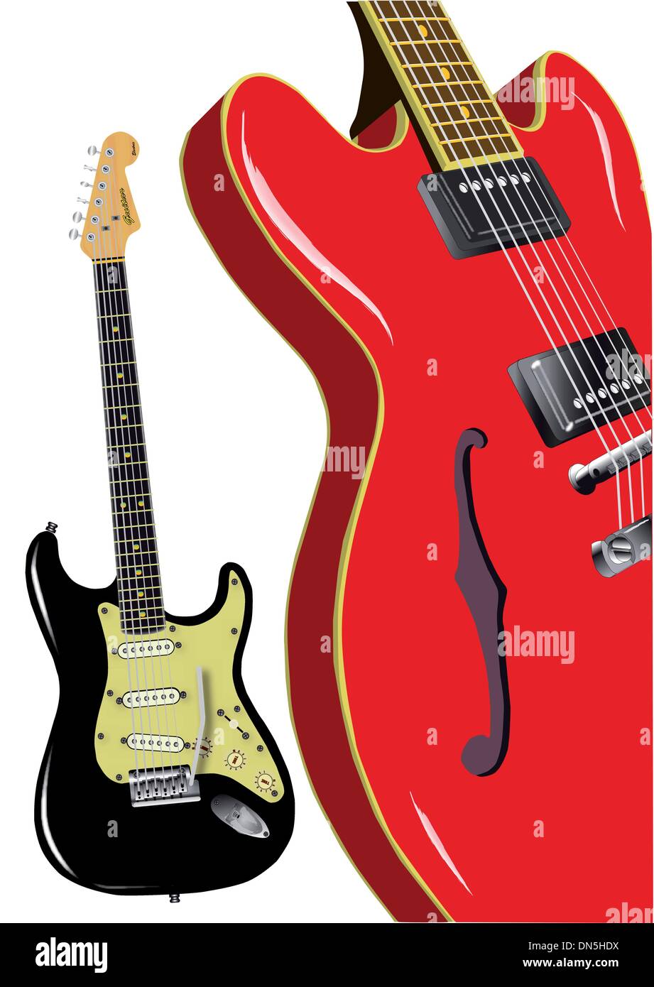 Rock and Roll Guitars Stock Vector Image & Art - Alamy