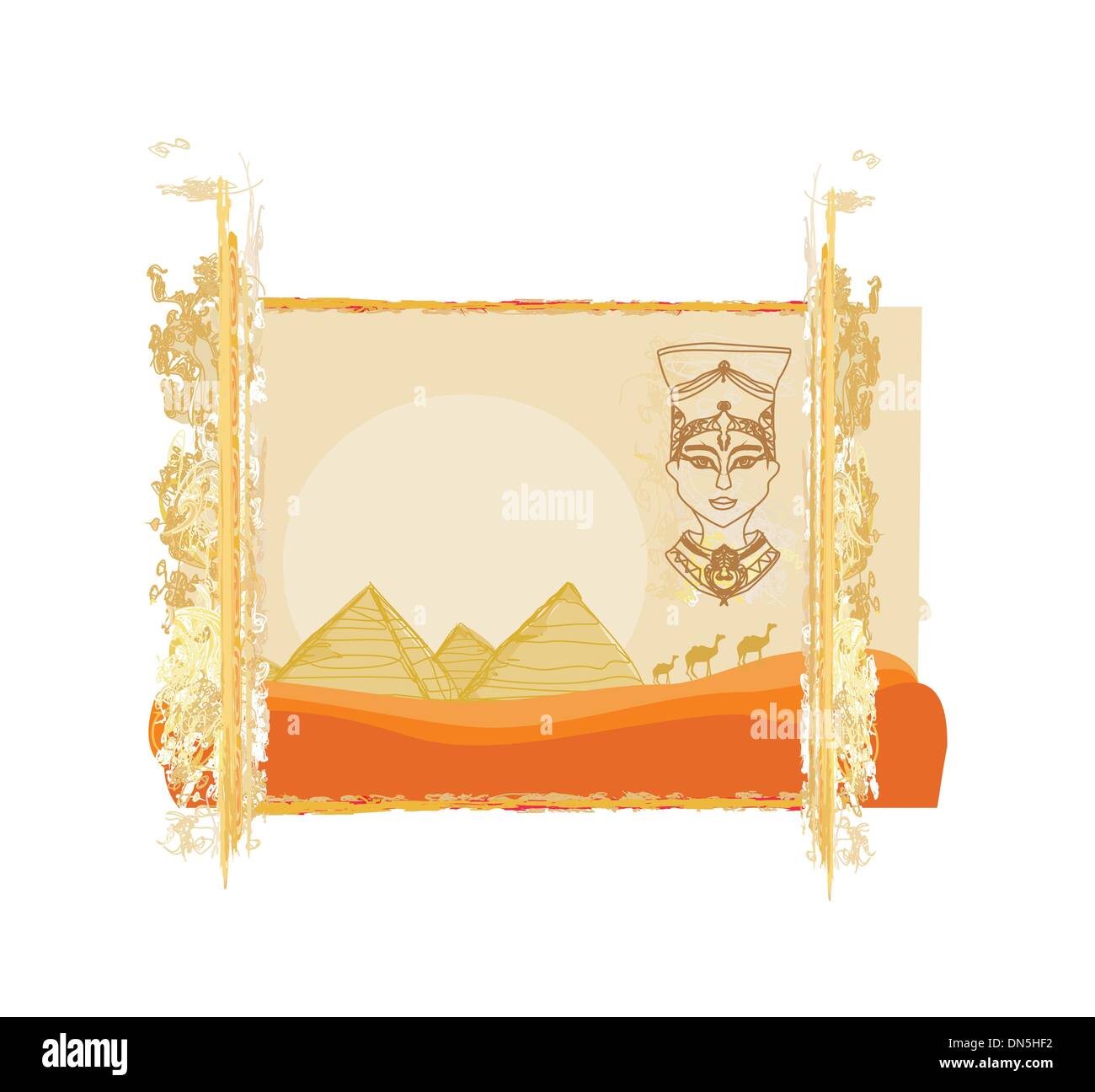 Egyptian bust Stock Vector Images - Alamy