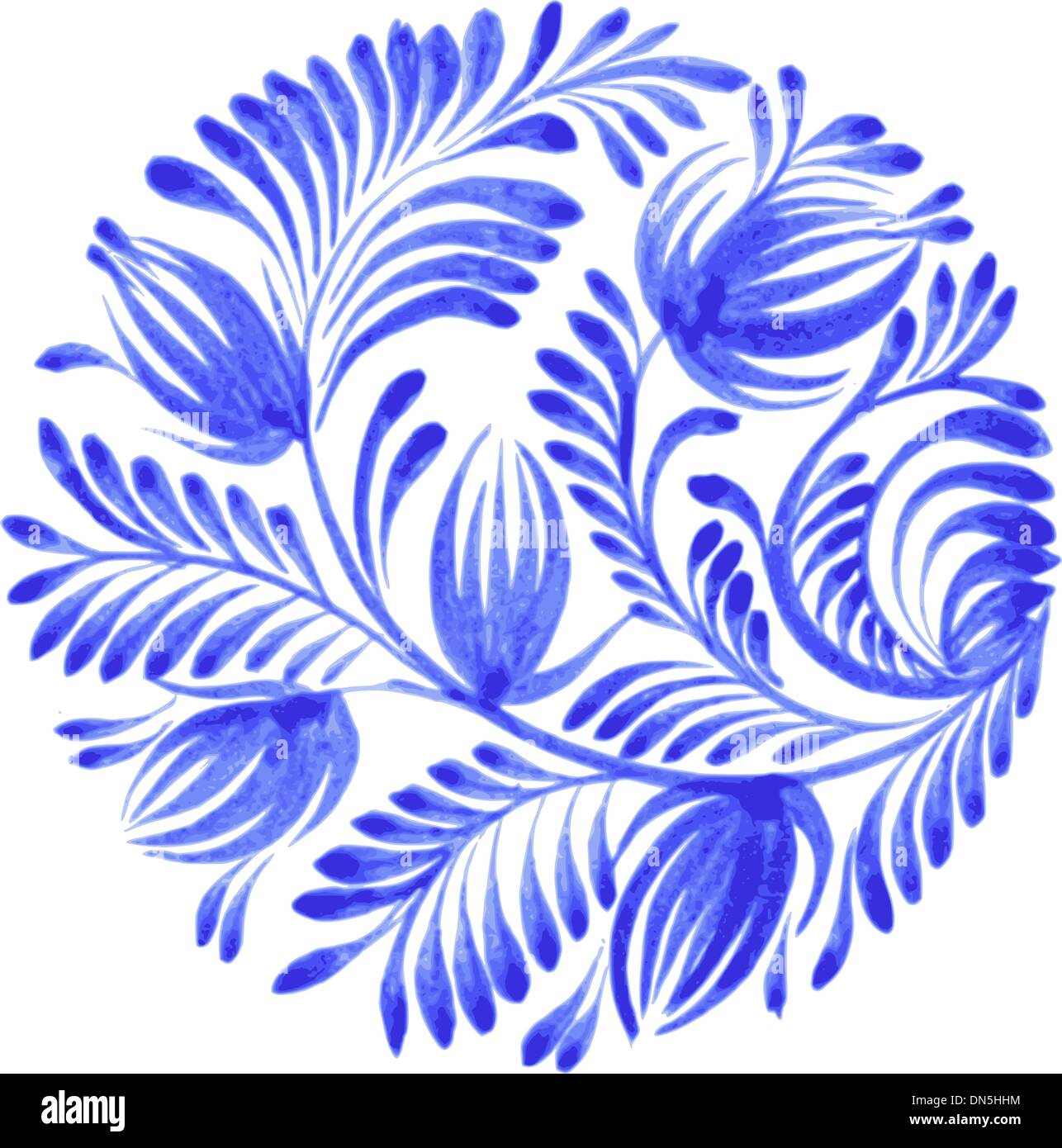 Floral circle Stock Vector Images - Alamy