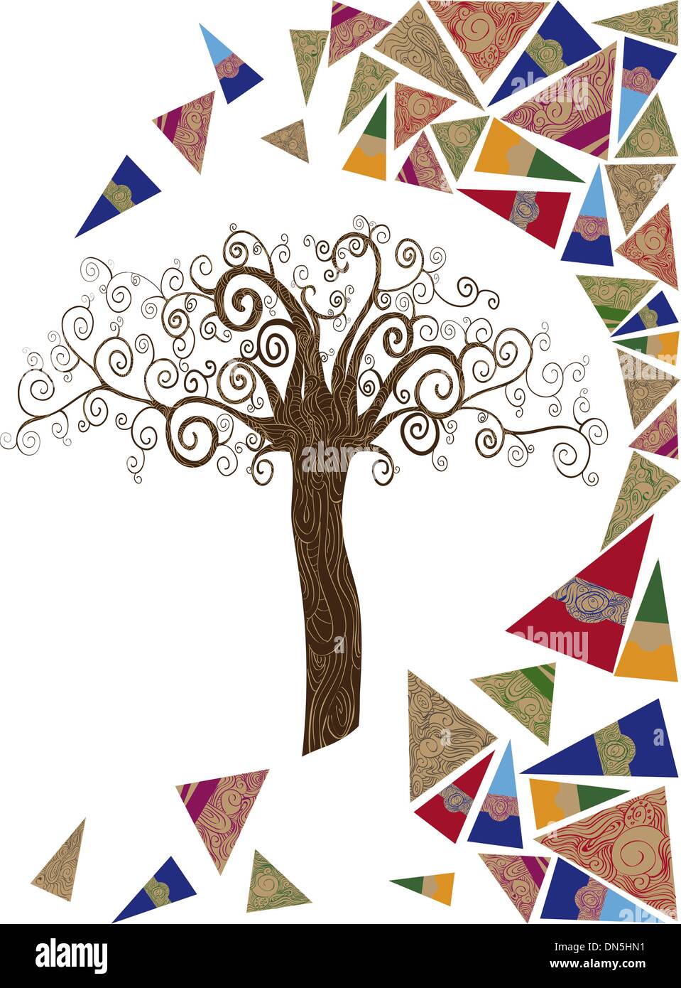 Art tree wave concept Stock Vector Image & Art - Alamy