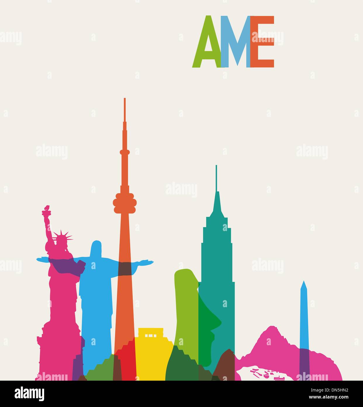 Monuments silhouette of America Stock Vector Image & Art - Alamy