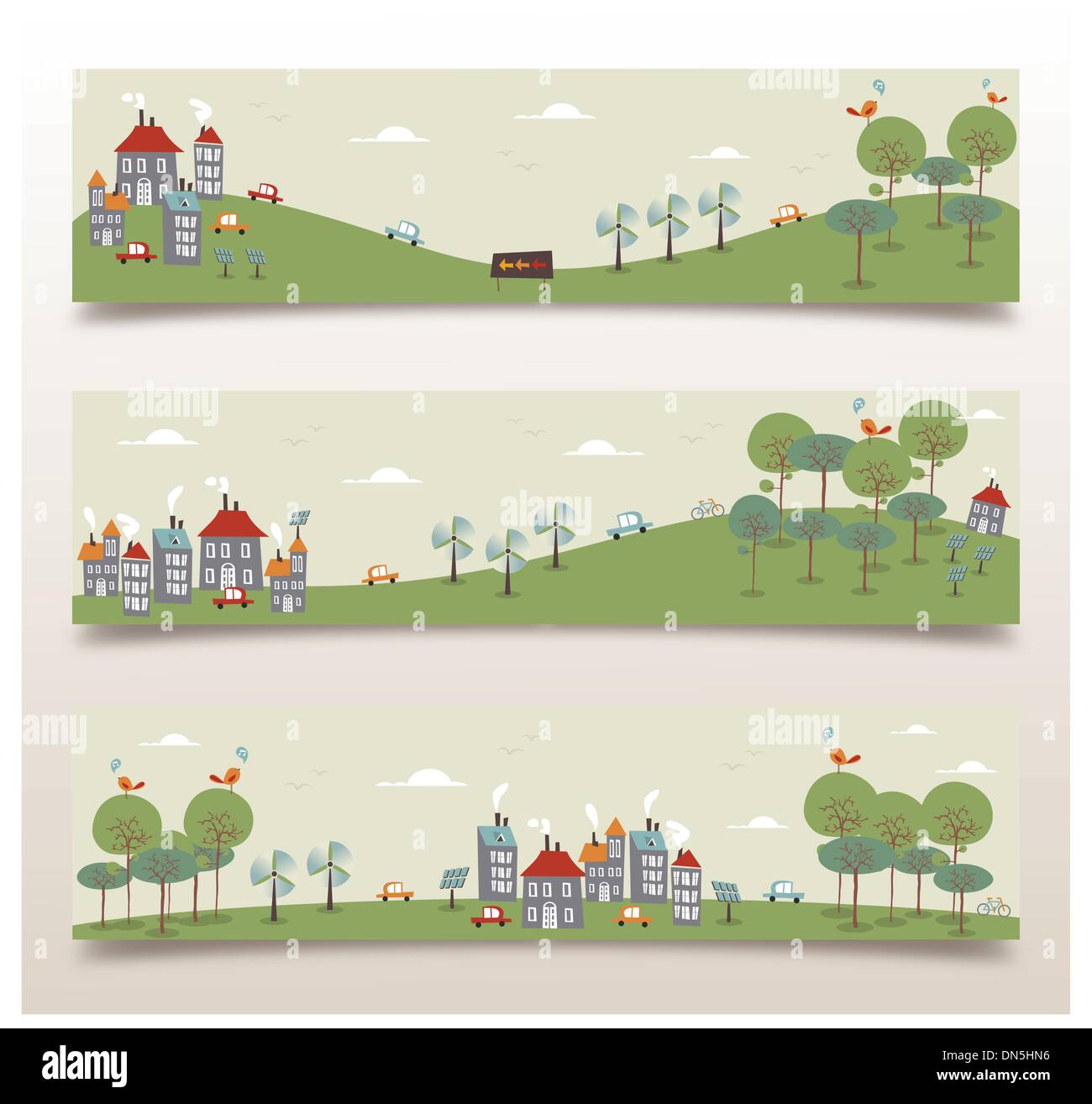 Cute go green environment Stock Vector Images - Alamy