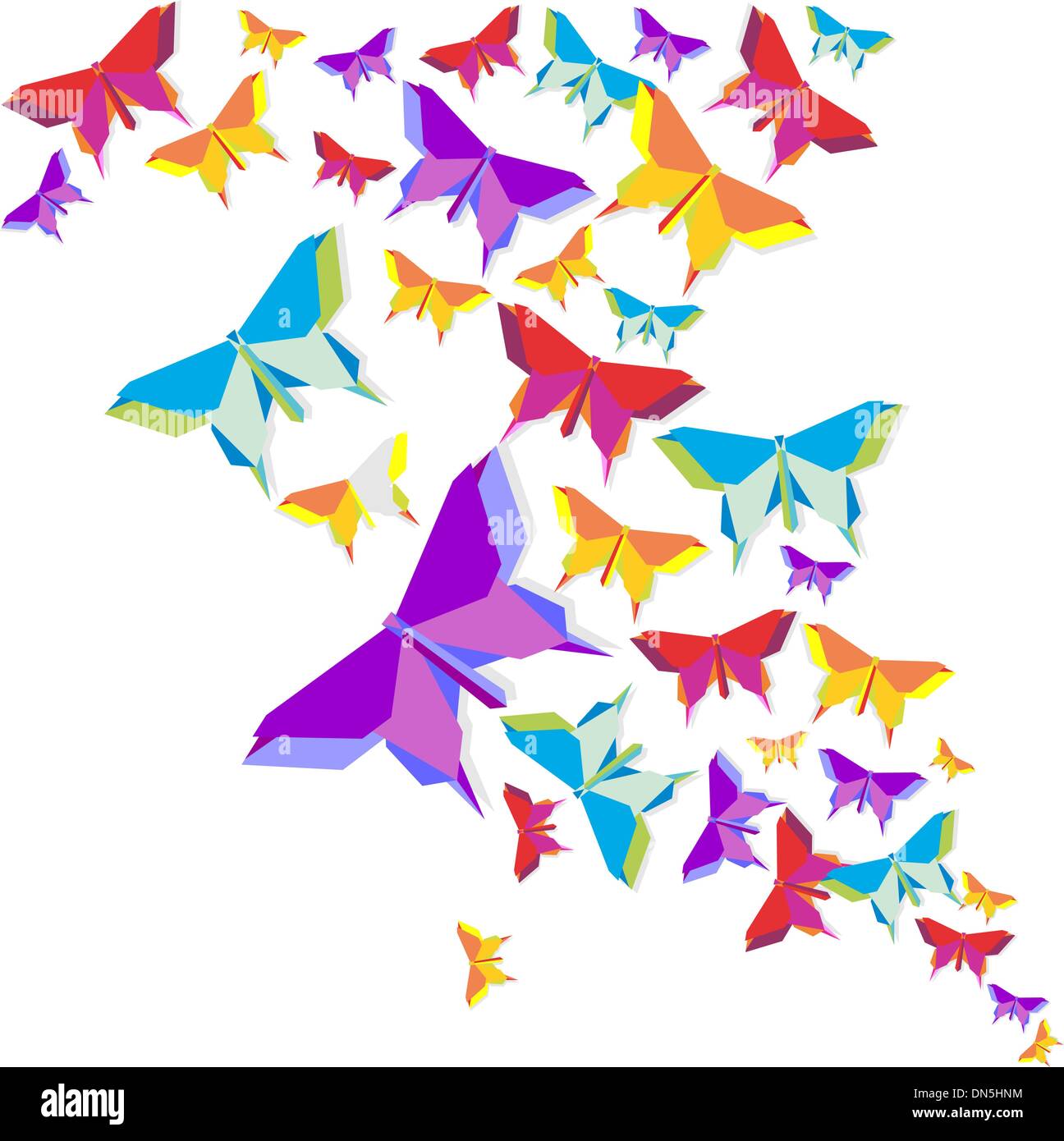 Origami butterfly color splash Stock Vector Image & Art - Alamy