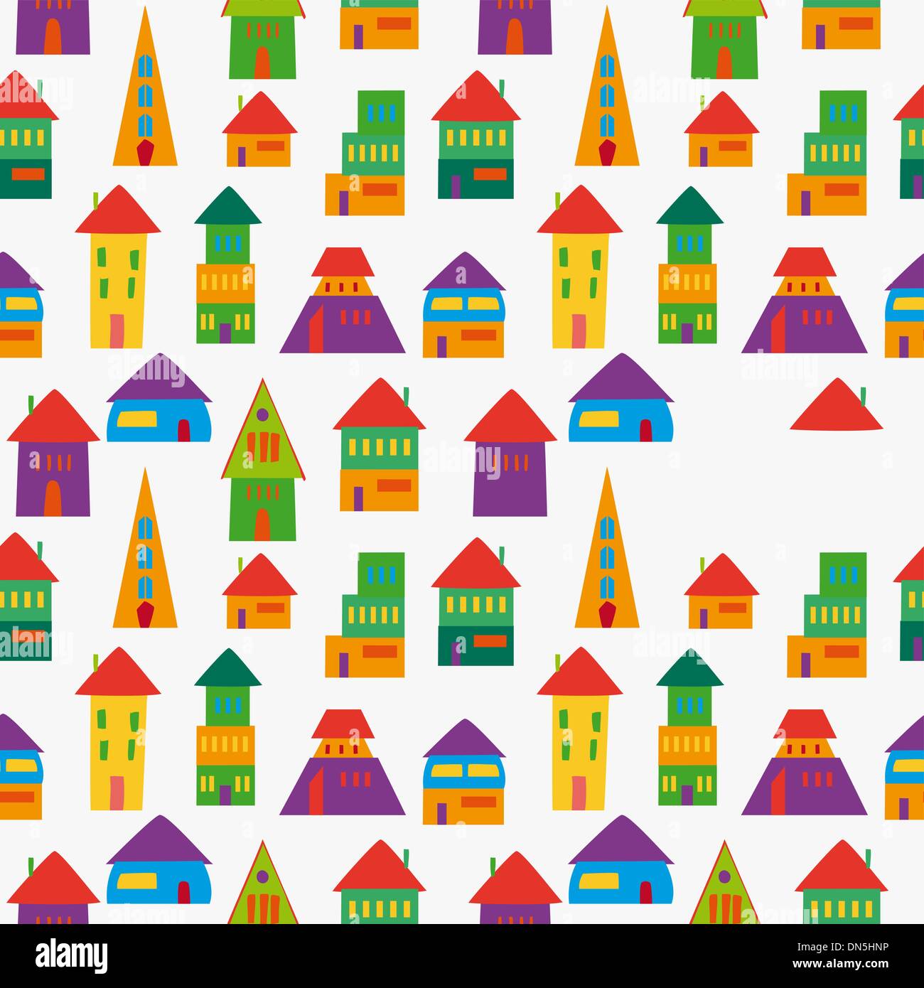 Cute house pattern Stock Vector Image & Art - Alamy