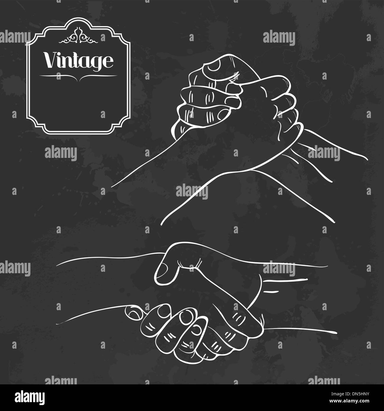 Vintage chalkboard hand shake Stock Vector Image & Art - Alamy Vintage chalkboard hand shake Stock Vector Image & Art - Alamy