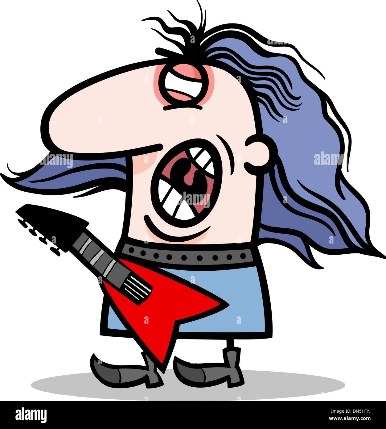 rockman musician cartoon illustration Stock Vector Image & Art - Alamy