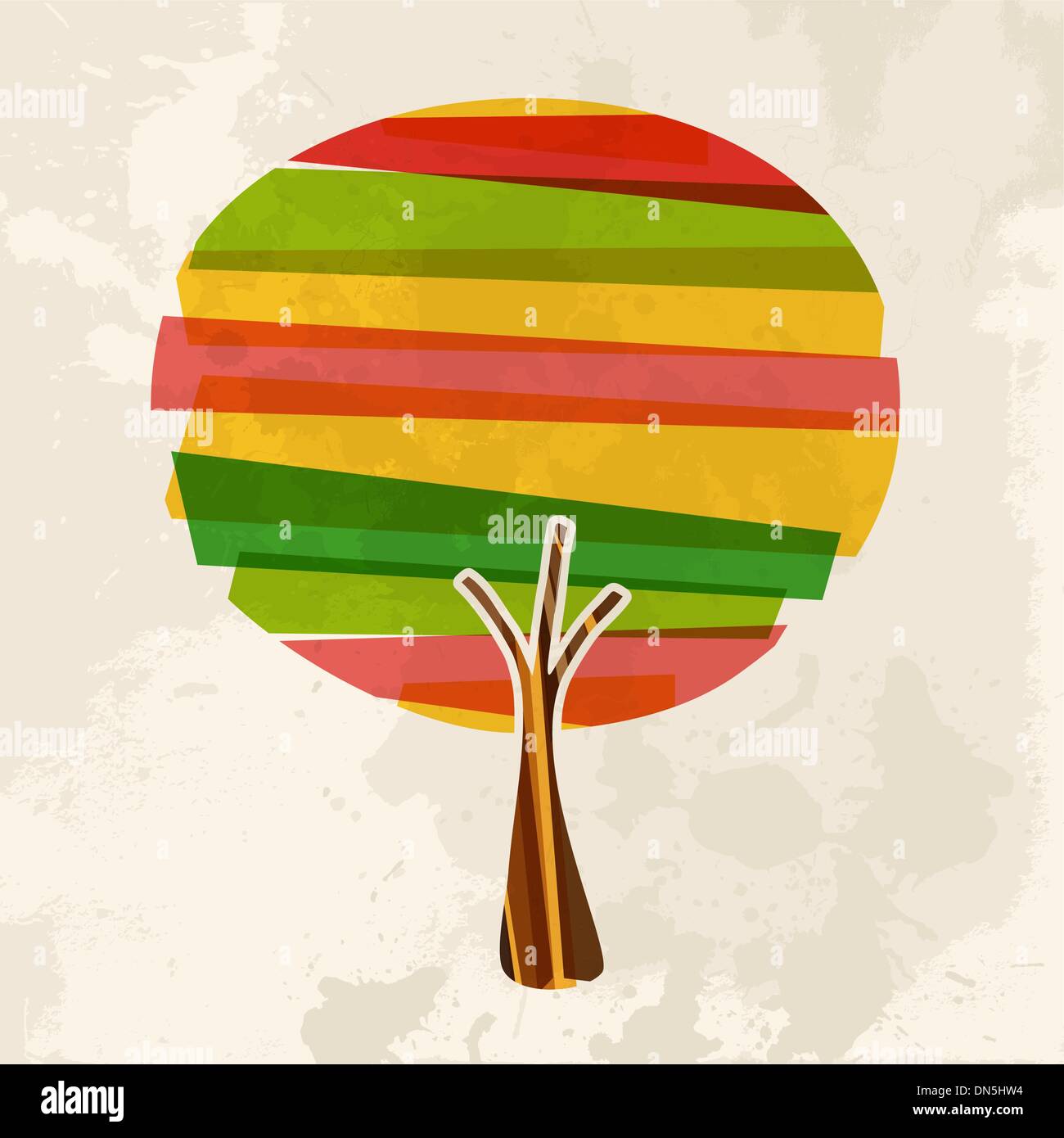 Multicolor single tree Stock Vector Image & Art - Alamy