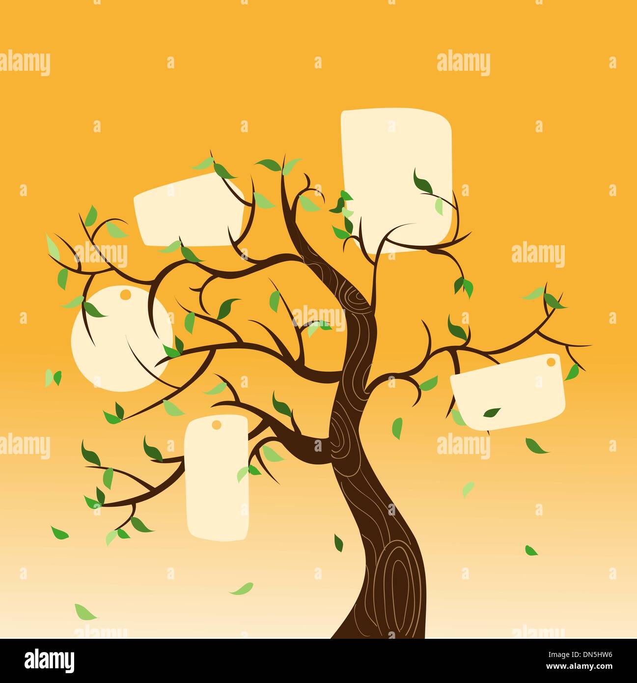 Family tree hang tag Stock Vector Image & Art - Alamy