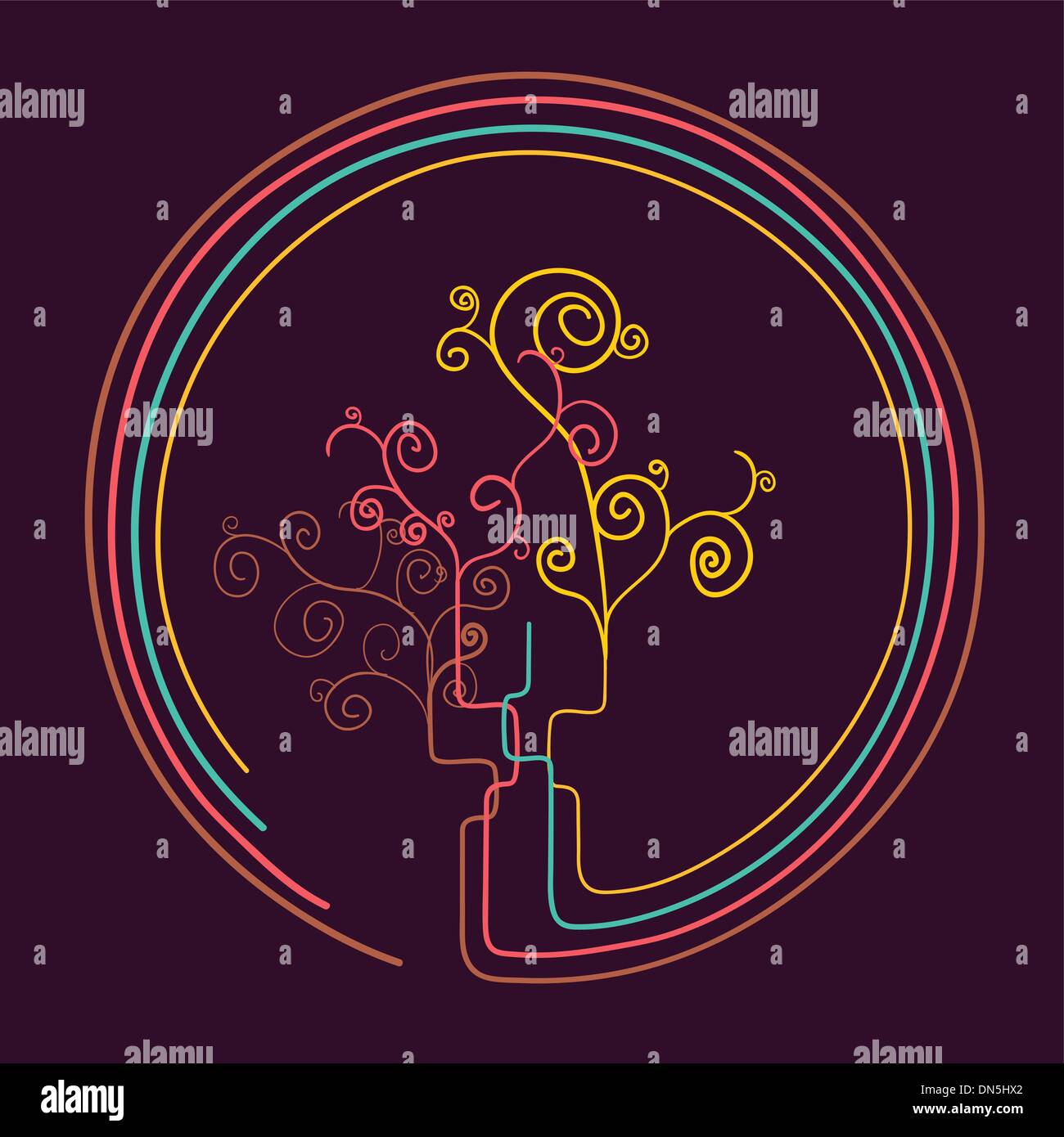 Curly tree Stock Vector Images - Alamy