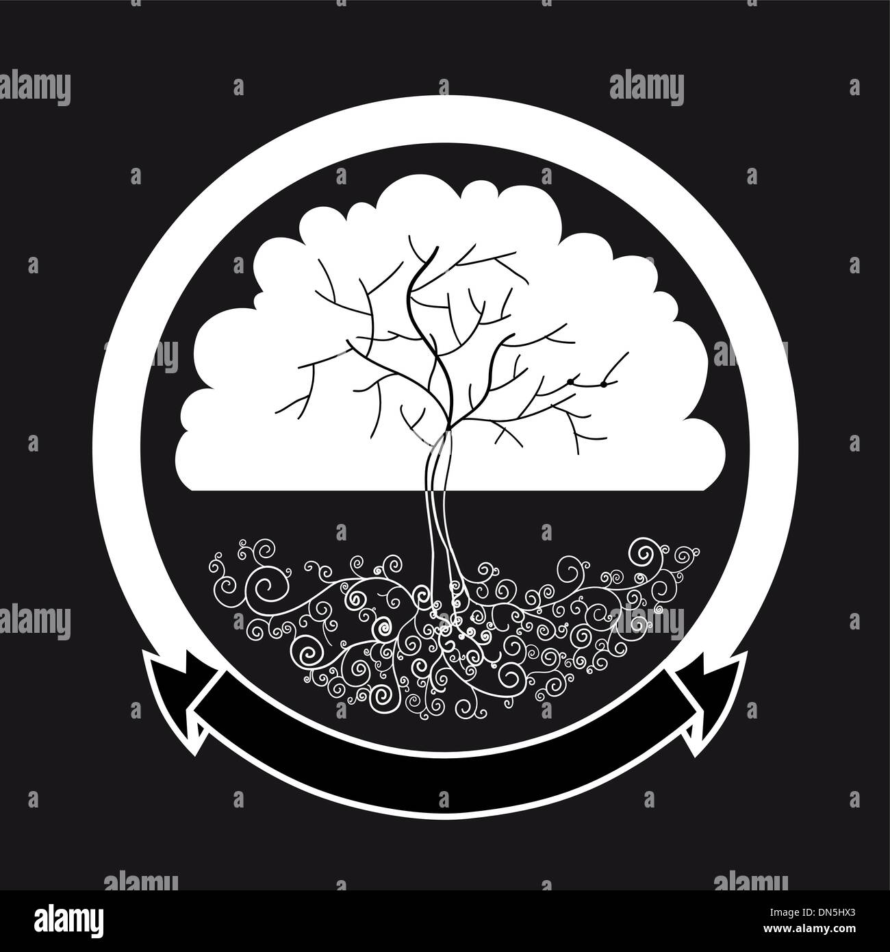 Abstract white tree silhouette Stock Vector Image & Art - Alamy