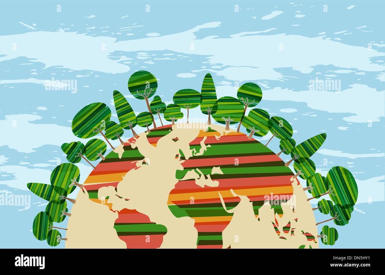 World map made blue Stock Vector Images - Alamy