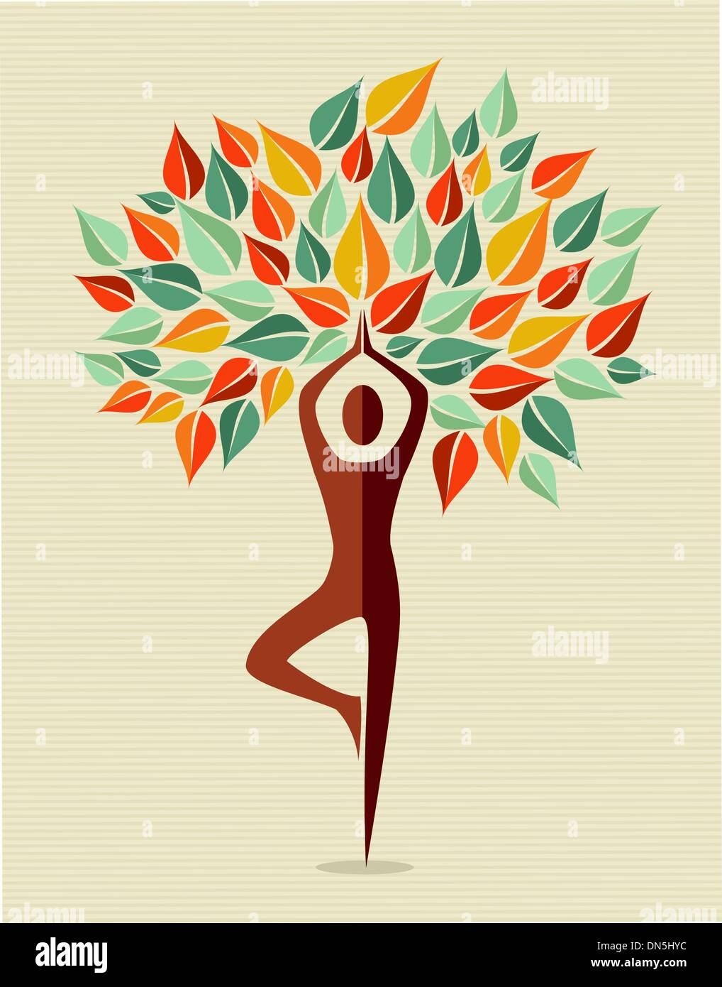 Tree symbol colorful human hi-res stock photography and images - Alamy