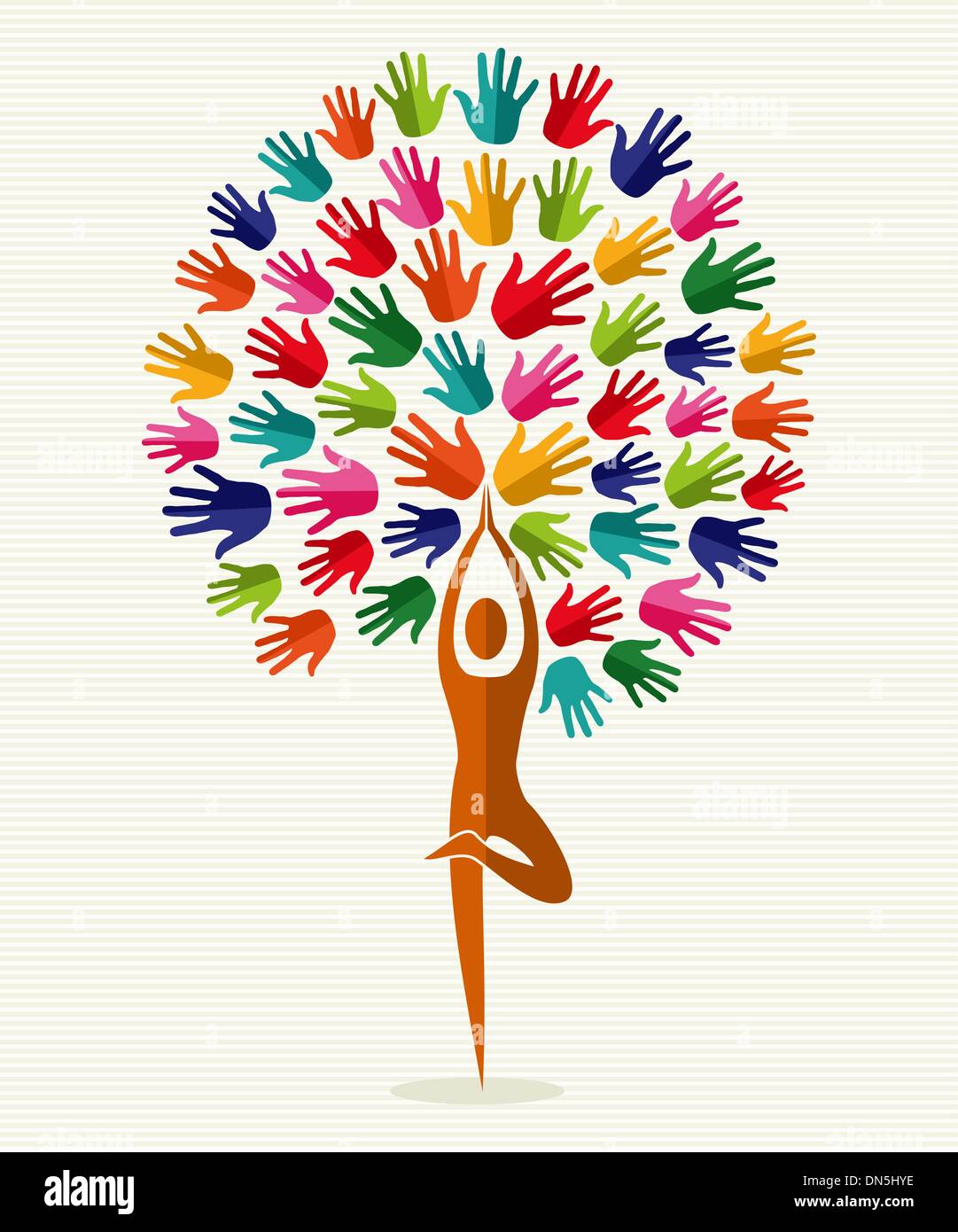 India yoga hands tree Stock Vector Image & Art - Alamy