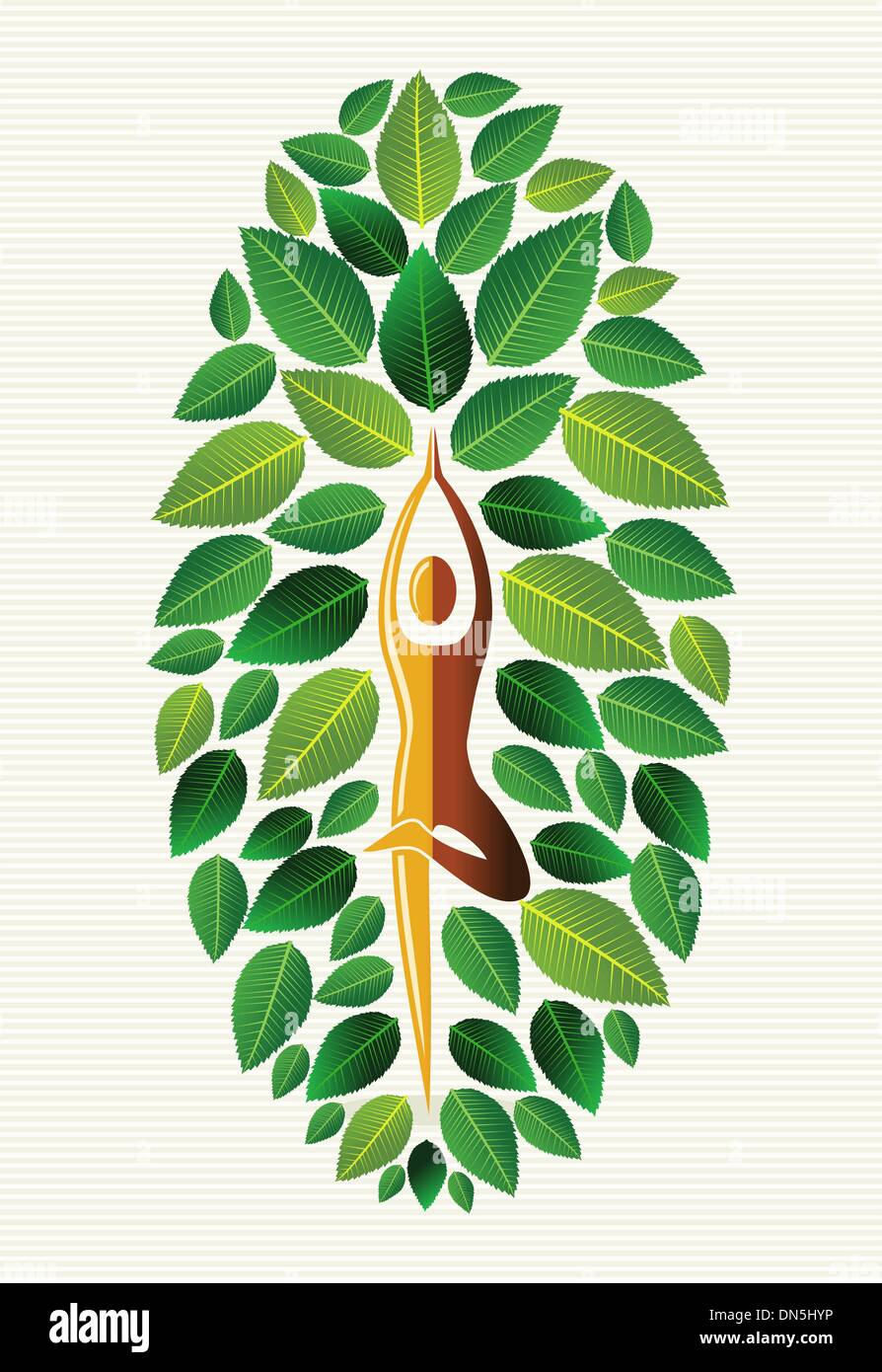 India yoga human tree hi-res stock photography and images - Alamy