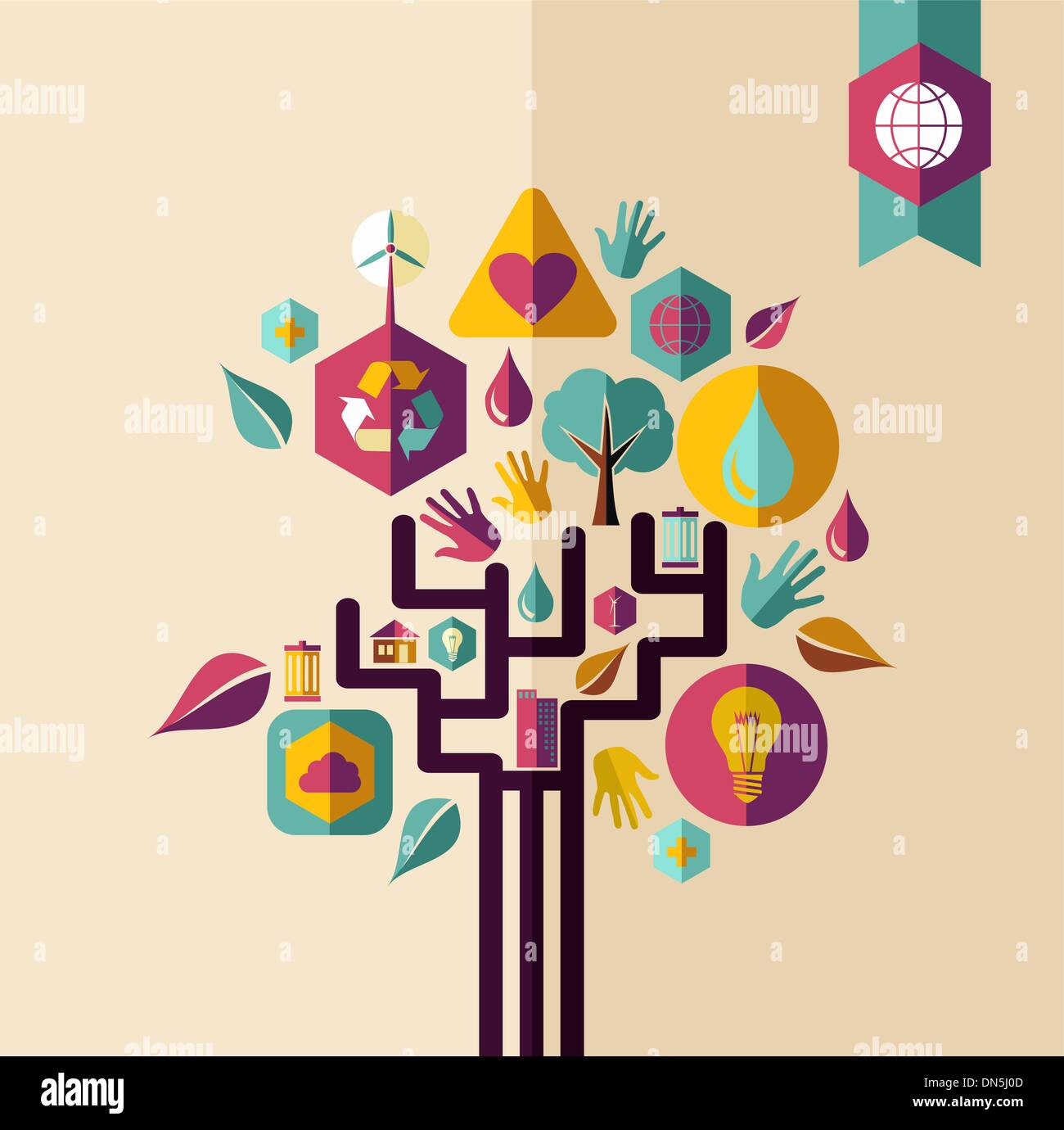 Vintage power plant Stock Vector Images - Alamy