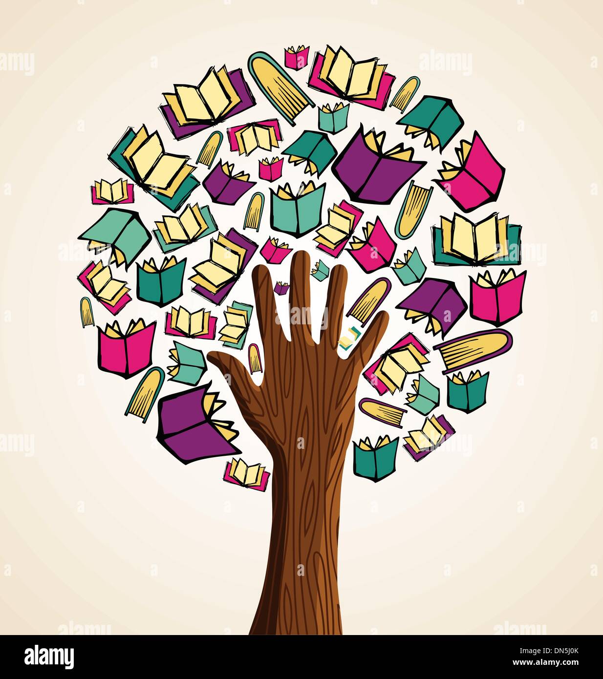 Art hand books tree Stock Vector Image & Art - Alamy