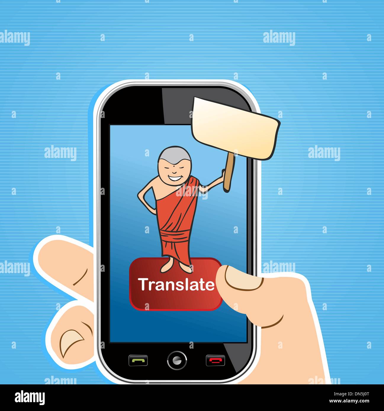 Smart phone translate concept Stock Vector Image & Art - Alamy